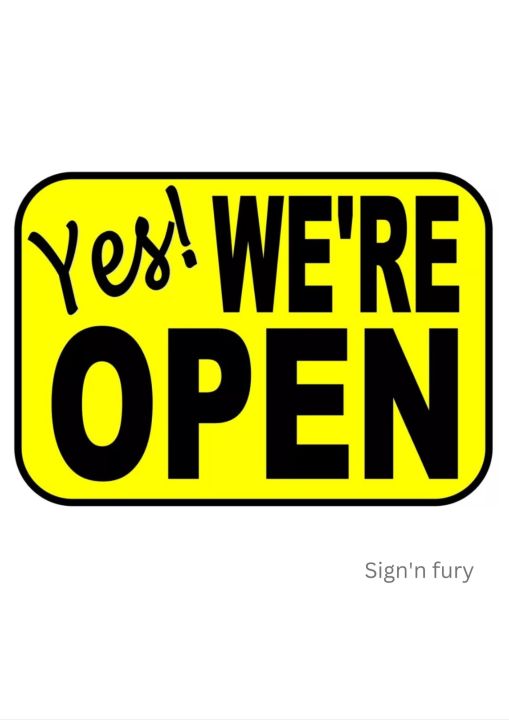 Yes were Open Signage A4 size | Lazada PH