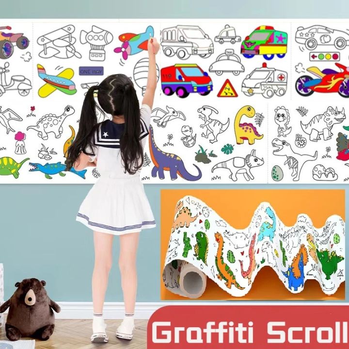3M Kids Coloring Paper Roll Children Drawing Graffiti Scroll DIY Kids ... 3M Kids Coloring Paper Roll Children Drawing Graffiti Scroll DIY Kids ...
