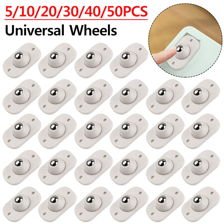 4-20Pcs Wheels For Furniture Stainless Steel Roller Self Adhesive ...