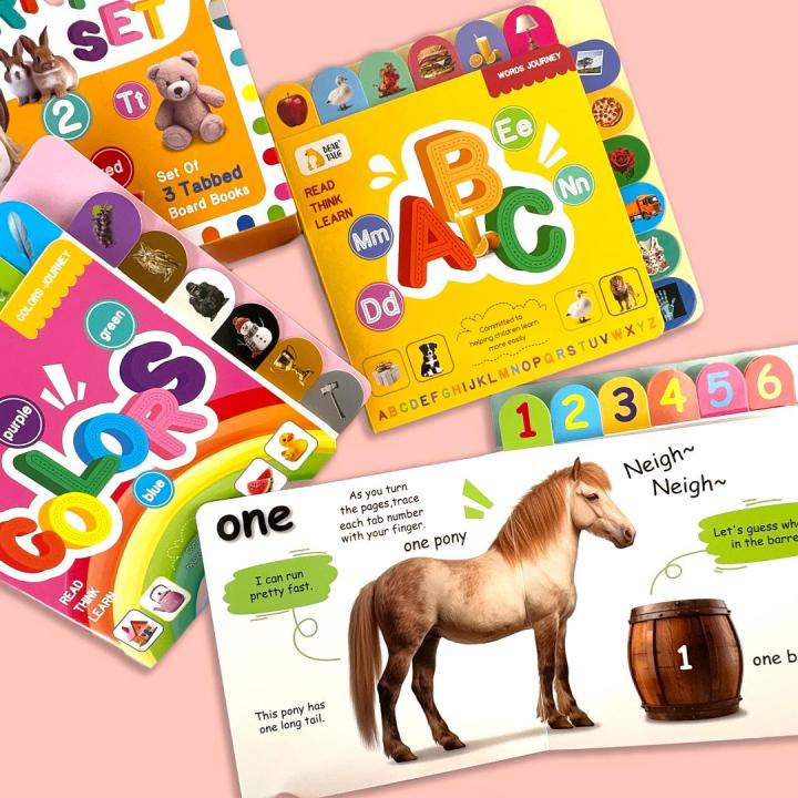 BEAR TALE Pull-the-Tab Board Book with 3 Themes English Educational ...