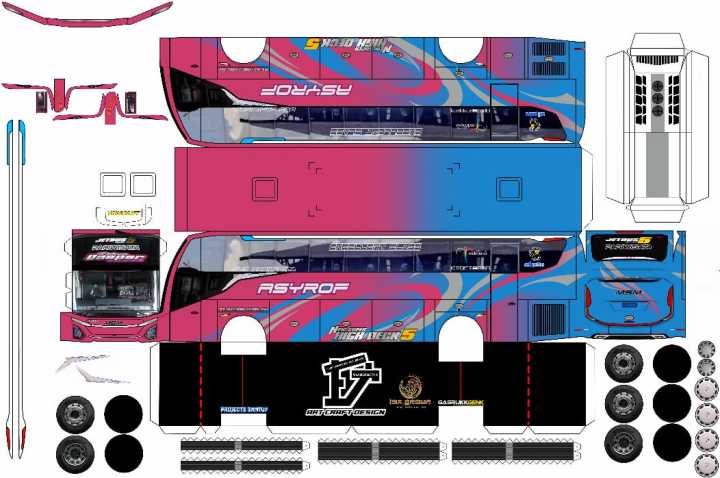 STIKER MINIATUR BUS BASURI TERBARU CASPER JB5 | Lazada Indonesia