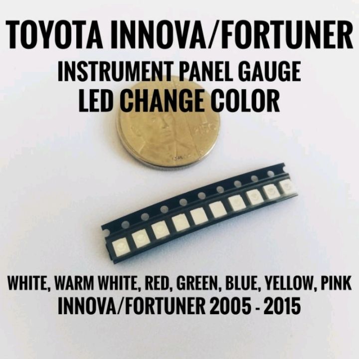 10pcs SMD LED for Toyota Innova/Fortuner/Hilux Speedometer Backlight ...