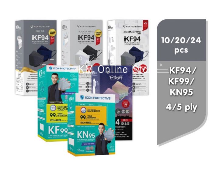 Icon Protective KF94 KF99 KN95 4ply & 5ply Surgical face mask | Lazada
