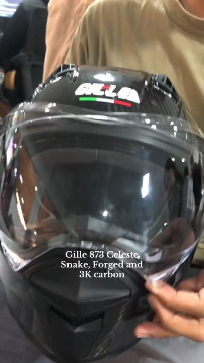 GILLE 873 Celeste Snake , Forged and 3K Carbon Full Face Motorcycle ...