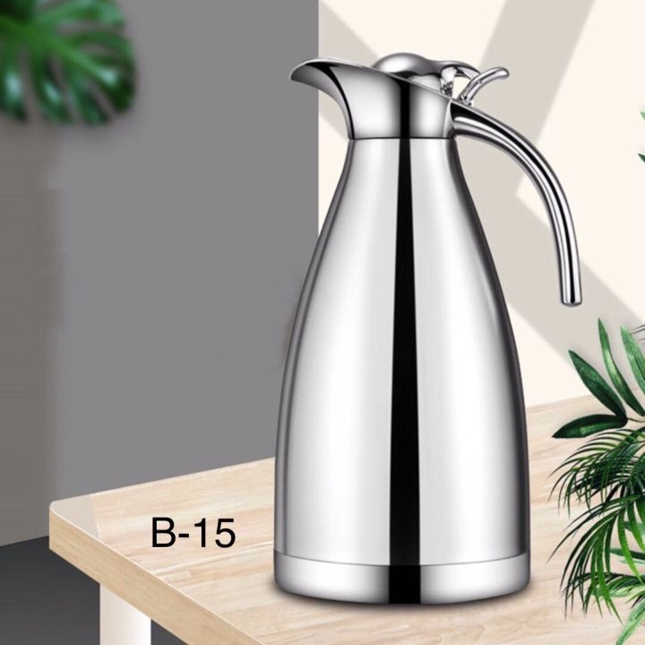 Double Layer Stainless Steel 2L Vacuum Jug Thermal Carafe Insulated ...