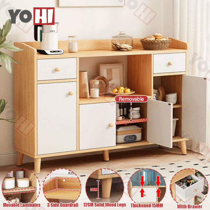 🚀Free Shipping🚀 120CM Kitchen Cabinet Multifunctional Side Cabinet ...