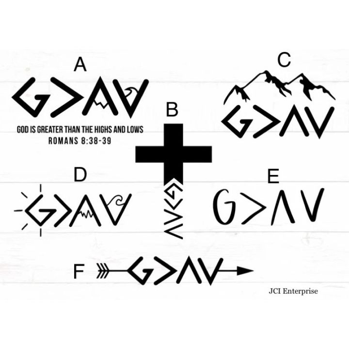 God Is Greater Than The High And Lows Vinyl Sticker Decals G > A V | Lazada PH