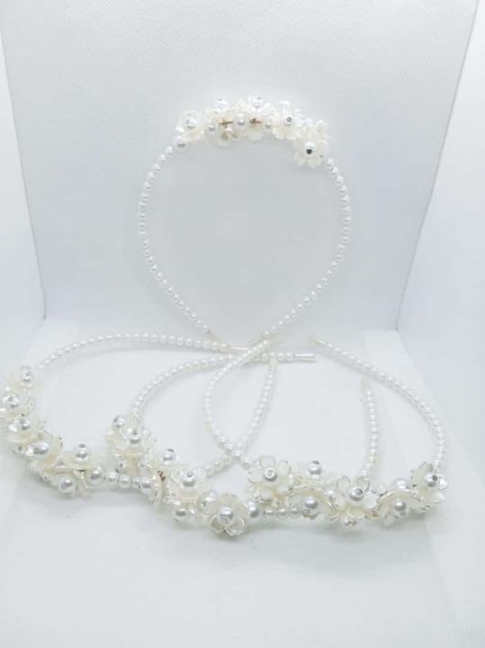 Bando viral / Bando hijab mutiara/bando kelopak cantik/ bando putih ...