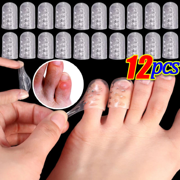 [Small Chrysanthemum] 1/6/12pcs Elasticity Silicone Toe Caps Women Gel ...