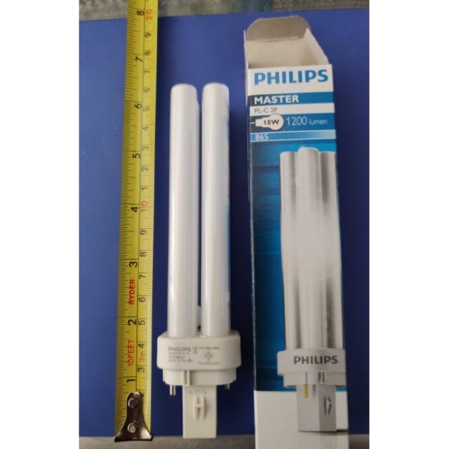 PHILIPS MASTER PL-C 2 PIN 18 W CFL/Compact Fluorescent Lamp Light Bulb ...
