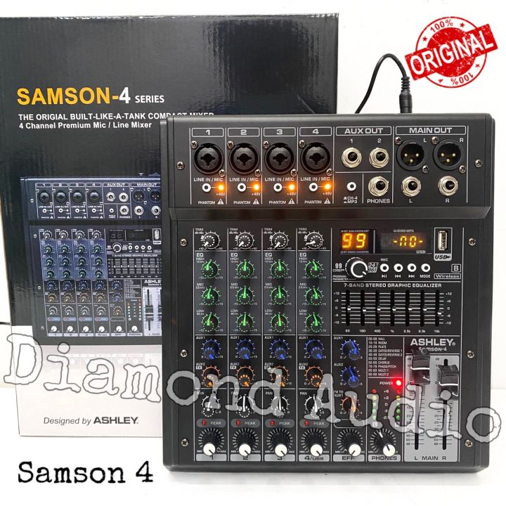 Mixer Audio Ashley Samson4 Usb Bluetooth Original Mixing 4 Channel ...