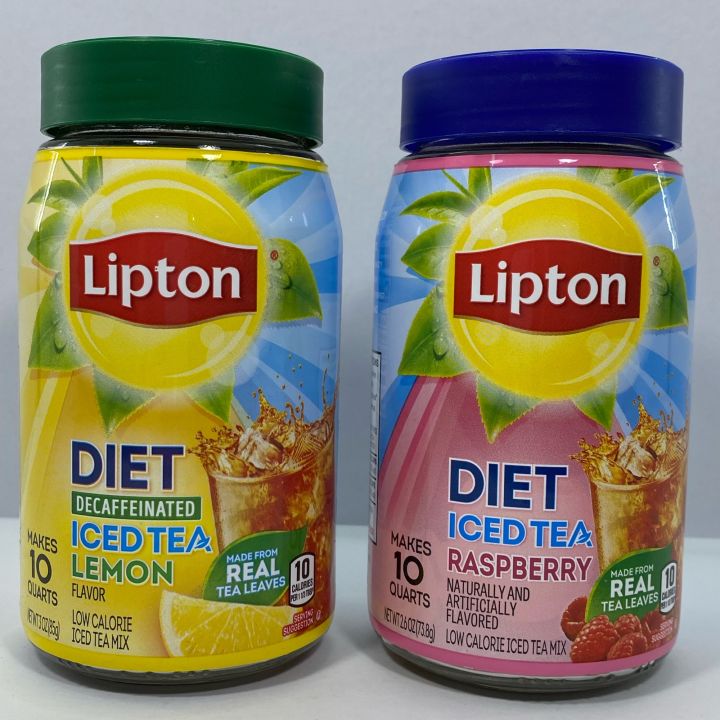 Lipton Diet Iced Tea in Lemon or Raspberry Flavor 25oz/ Makes 10quarts ...