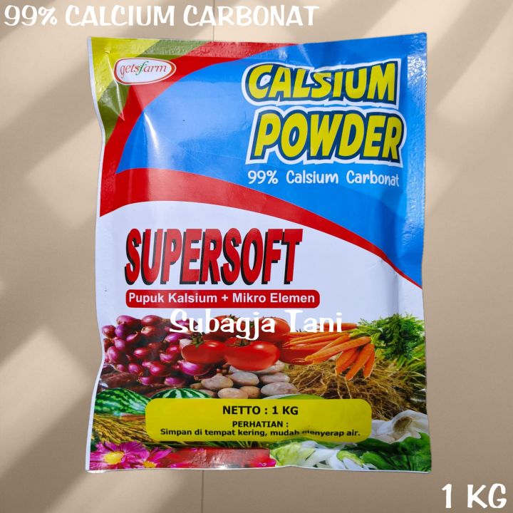 PUPUK KALSIUM SUPERSOFT 1 KG/ 99% CALSIUM CARBONAT/ Pupuk kalsium+Mikro ...