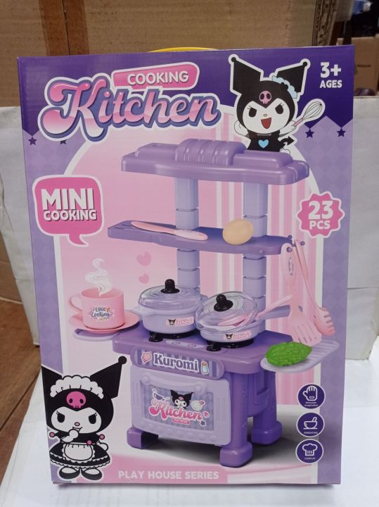 Kuromi Mini Cooking Kitchen Play House Series (23Pcs) | Lazada