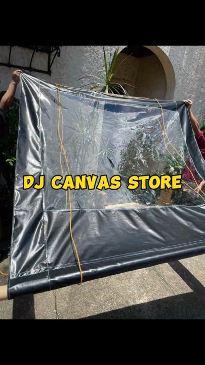 6ft x 8ft COMPLETE SET WITH PULLEY AND ROPE TRANSPARENT ROLL UP WITH ...