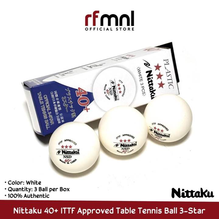 Nittaku White 3-Star Table Tennis Ball 3’s | Lazada PH
