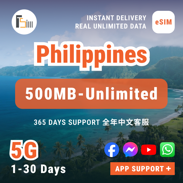 Philippines 5G eSIM on Smart/Globe | 3/5/7/30-Day Plan | Real Unlimited ...