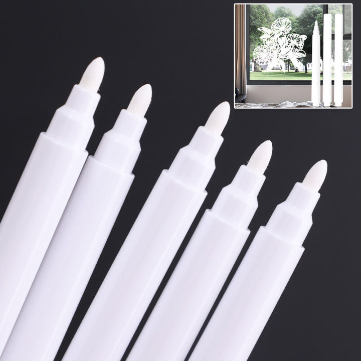 5Pcs Erasable White Marker Liquid Chalk Pen for Glass Window Chalkboard ...