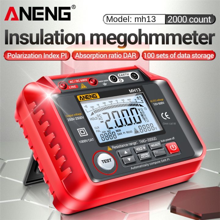 ANENG MH13 Megohmmeter Ohm Tester Digital Multimeter Megometro ...