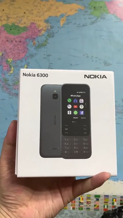 Nokia 6300 4G คุณสมบัติโทรศัพท์ Dual SIM kaios WIFI หลายภาษา2.4นิ้ววิทยุ FM บลูทูธโทรศัพท์มือถือ ...