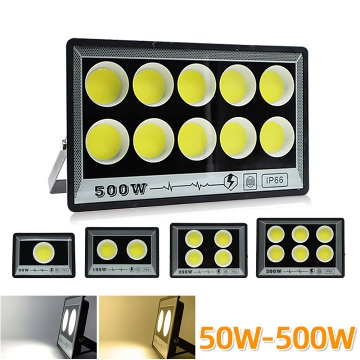 LED Floodlight 50W 100W 200W 300W 400W 500W 220V Spotlight IP65 Waterproof Lamp Led Outdoor ...