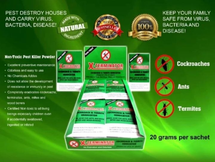 XTerminator 100% Non-Toxic All Natural Cockroach, Termite and Ant ...