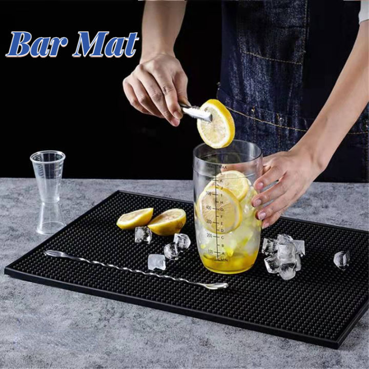Placemat Bar Mat Anti-slip Rubber Mat PVC Drain Mat Bar Service Spill ...