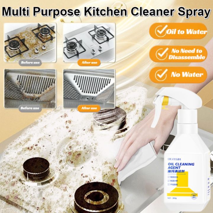 Multi Purpose Kitchen Cleaner Spray Oil Stain Detergent Grease Remover ...