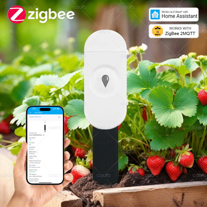ZigBee Soil Moisture Sensor Humidity Temperature Tester Garden ...