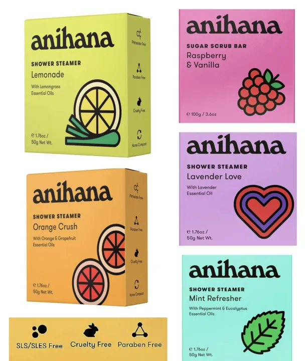 NEW ZEALAND Anihana Shower Range (Shower Steamer / Scrub /Soap / Bath ...
