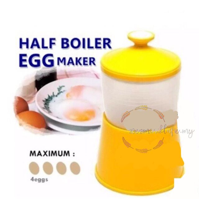 Half Boiler Egg Maker Half Boiled Egg Container Bekas Telur Separuh ...
