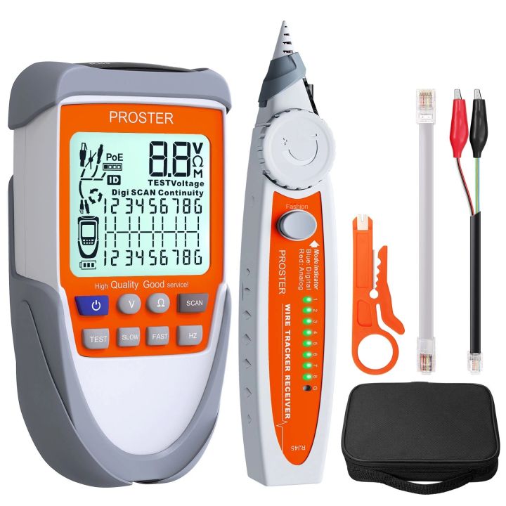 Wire Tracker LCD Network Cable Tester Line Finder Continuity Battery ...