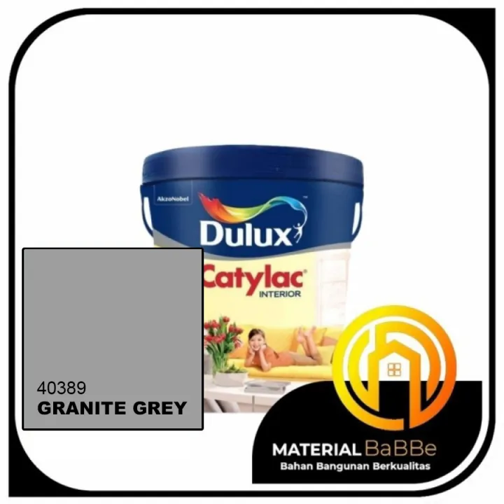 Dulux Catylac Interior Granite Grey 40389 5 kg | Cat Dinding Dalam ...
