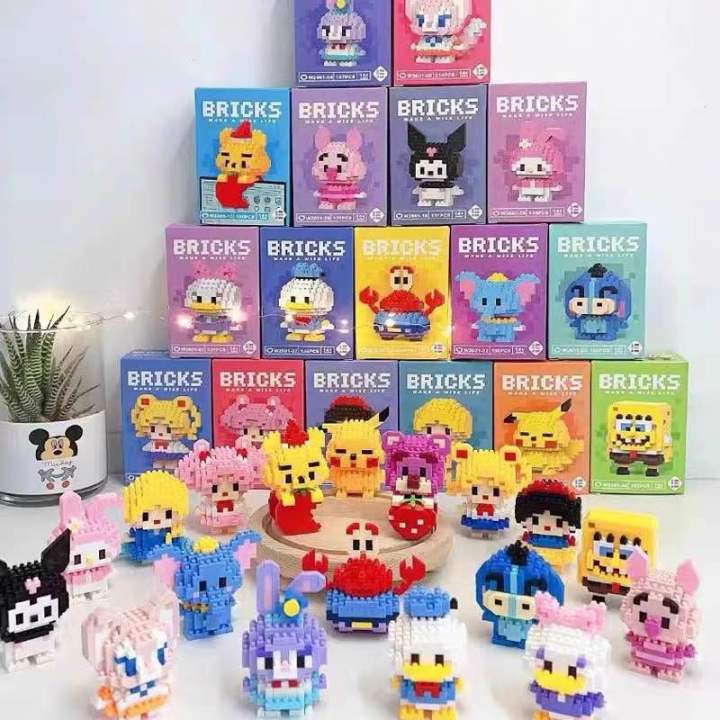 3D Mini Building Block Cute Character Model Nano Block Cartoon block ...