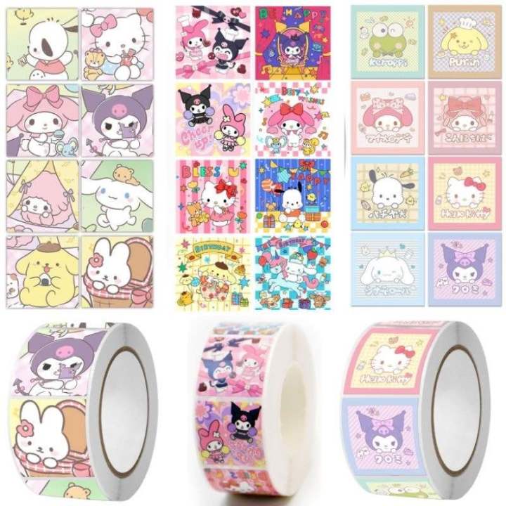 ITZME STICKER ROLL SANRIO (1ROLL ISI 500PCS) STICKER GULUNG | Lazada Indonesia