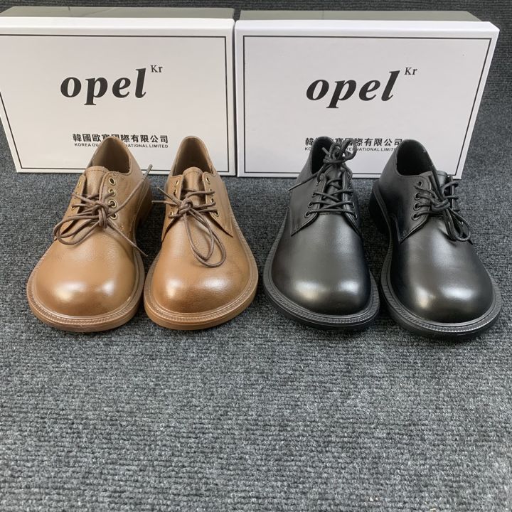 Opel round Toe Wide Version Retro British Style Leather Shoelaces Women ...