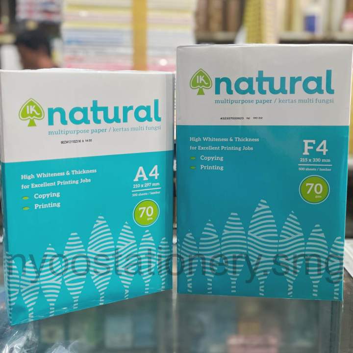 KERTAS FOTOKOPI HVS PUTIH A4 F4 70 GRAM FOLIO KWARTO NATURAL COPY PAPER | Lazada Indonesia