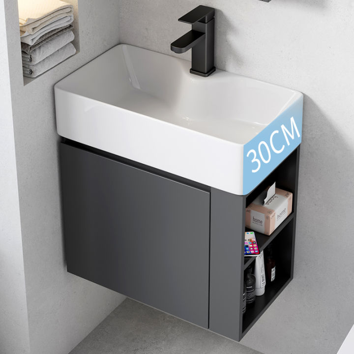 Ultra-Narrow Long Combination Bathroom Cabinet Wall-Mounted Wash Basin ...
