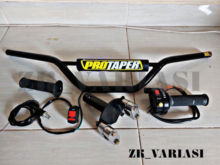 Stang Trail Busa Hitam Plus Adaptor Honda Gas Spontan Gratis Saklar ...