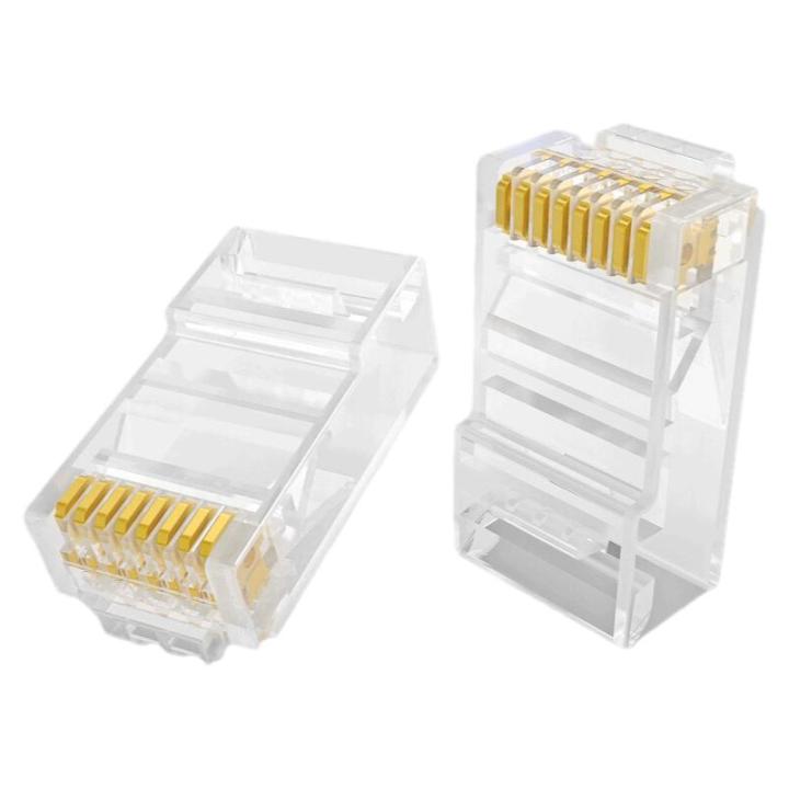 Category 6 Unshielded RJ45 Gigabit Gold-Plated Network Connector ...