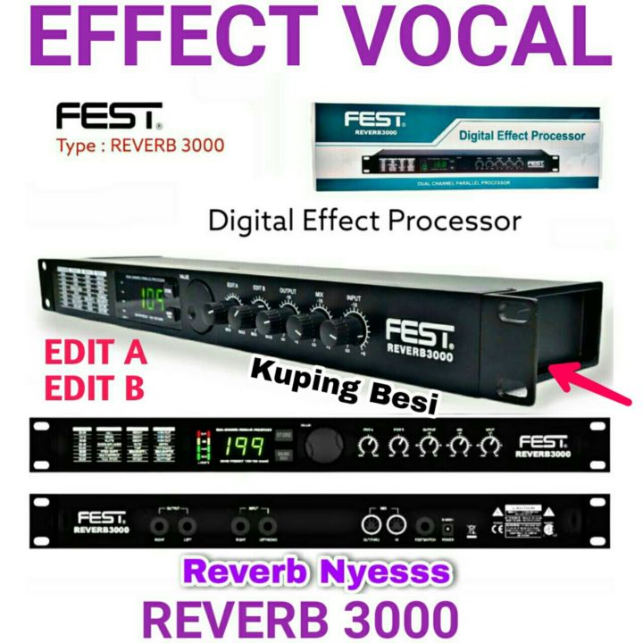 Effect vocal FEST REVERB3000 efek vocal FEST REVERB 3000 original ...