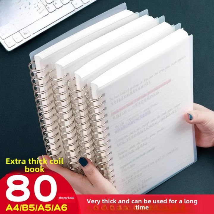 Thickened A4 Blank Spiral Notebook Portable A5 Line-Grid Paper Notebook ...