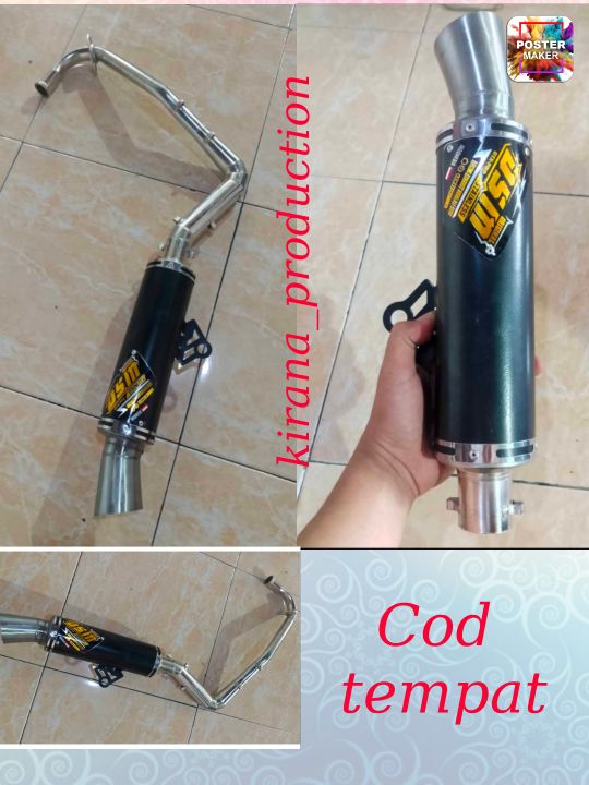 Knalpot Racing DSM Powder Coatting Saringan Full Fullsystem Inlet 38mm ...