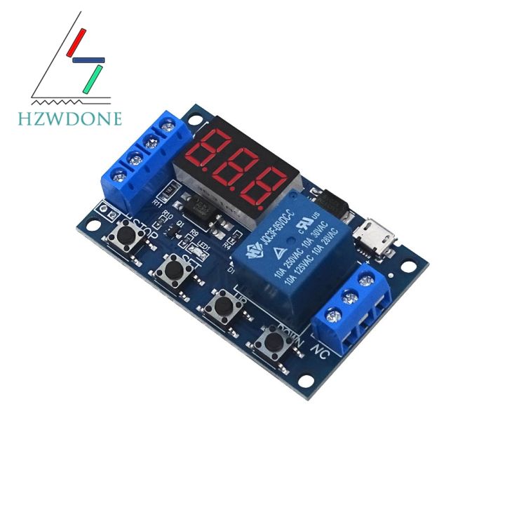 DC 6-30V Timer Relay Programmable Delay Relay Module Cycle Timer with LED Display 6V 9V 12V 24V ...