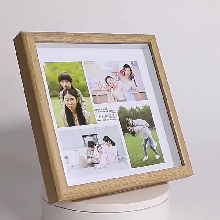 Wooden Square Hollow Photo Frame Display Wholesale Children's Wedding ...