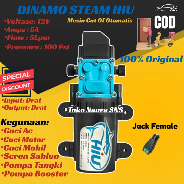 Pompa Dc 12volt Hiu Original Pump 100Psi 5Lpm Drat-Drat/Sprayer Misting ...