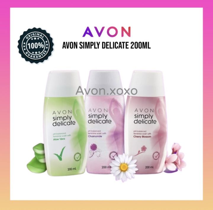 AVON Simply Delicate Feminine Wash (Cherry Blossom / Aloe Vera ...