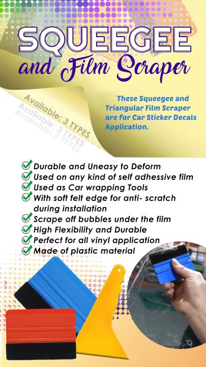 Magic photo Car Sticker Squeegee and Triangular Film Scraper used for Decal Application | Lazada PH
