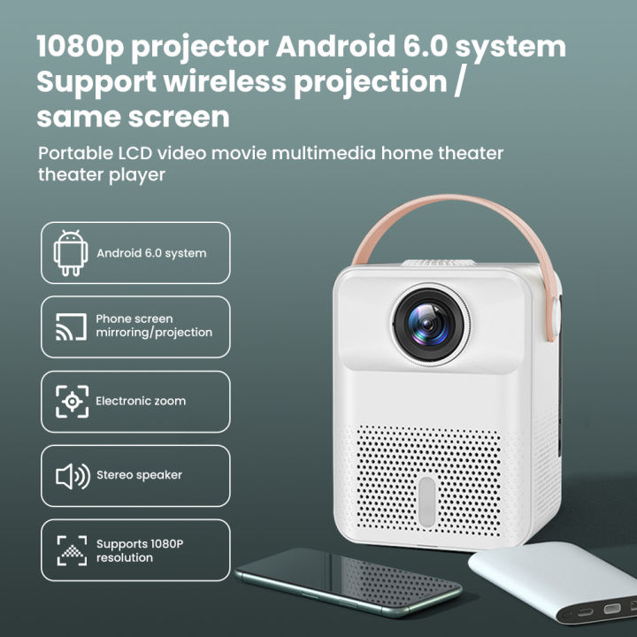 Projector mini portable Android LED 4k ultra hd 1080P 200 inch Screen ...