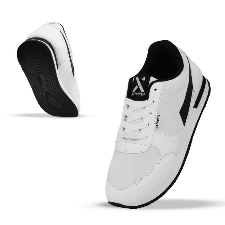 Sepatu X4TH Jogger White Black Jogging Series Cewek Cowok Gym Poundfit ...